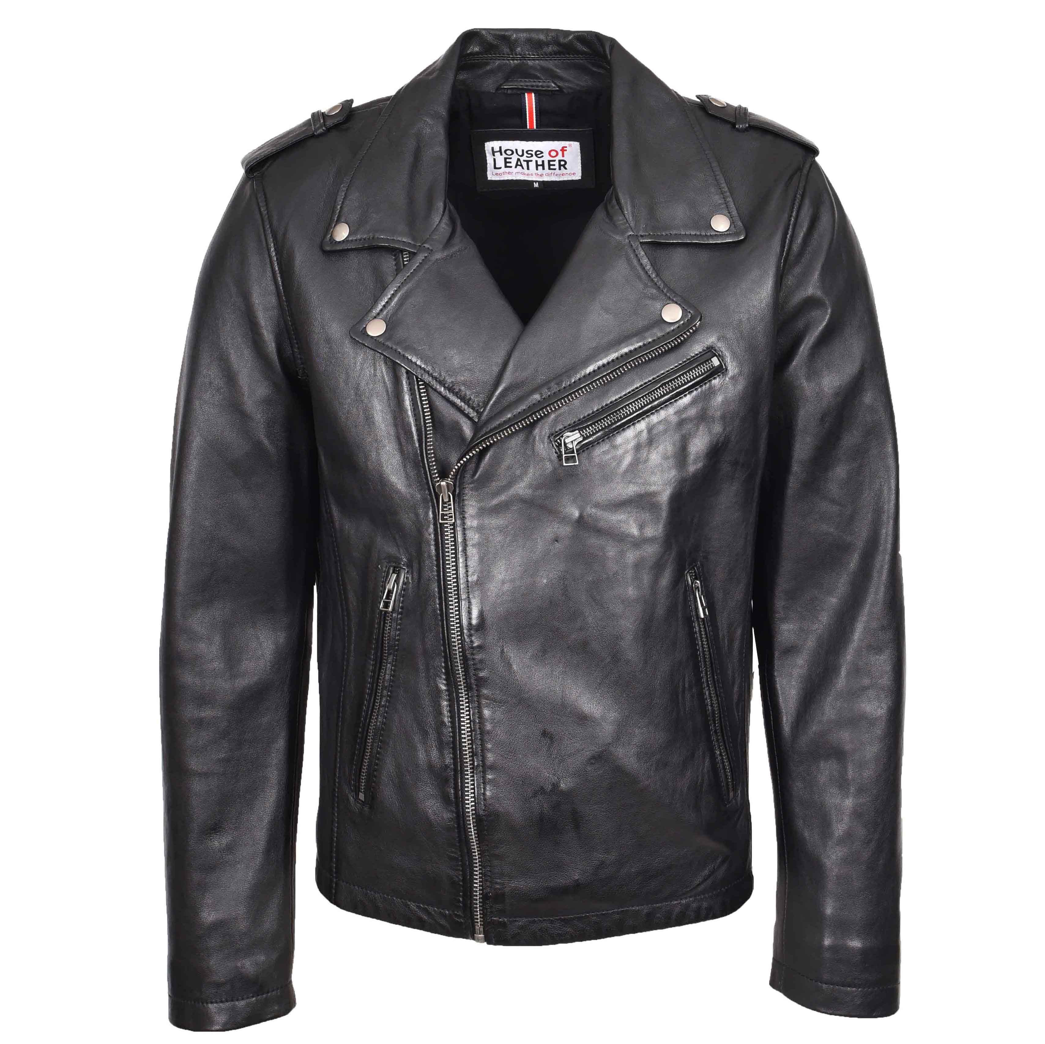 Mens Biker Leather Jackets | 100% Real Leathers | House of Leather
