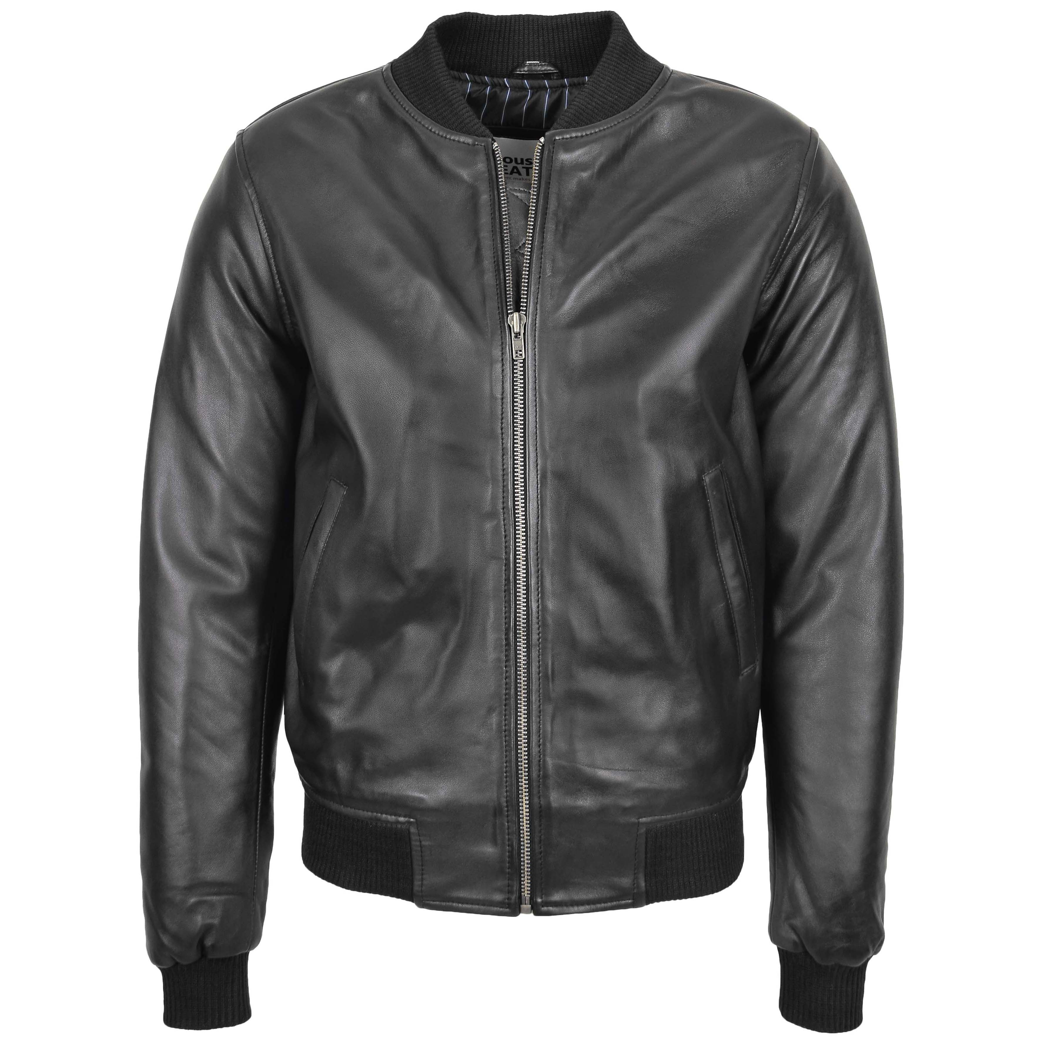 Mens Bomber Leather Jacket | Leather and Suede | House of Leather