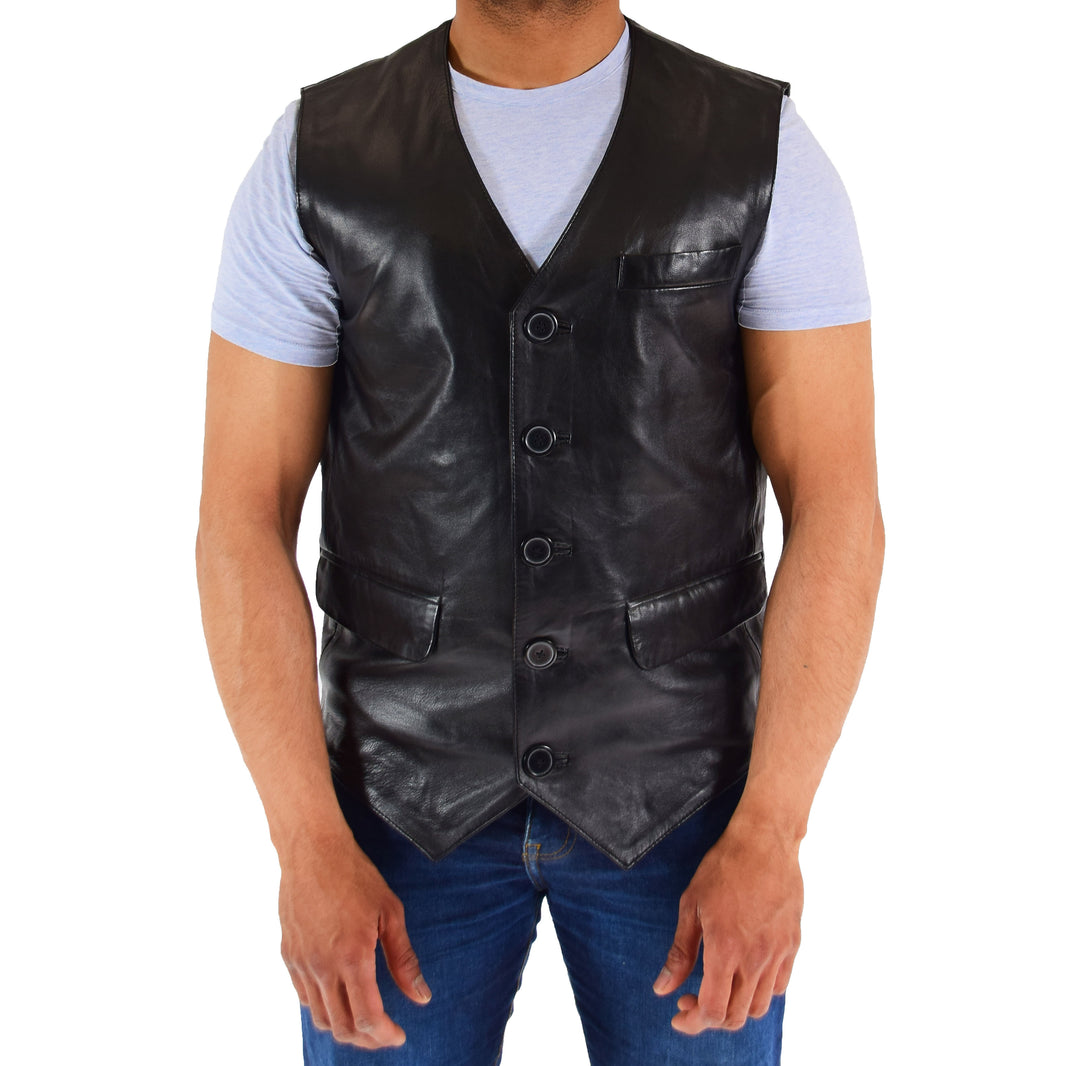 Mens Leather Waistcoat, Gilets and Body Warmers | House of Leather