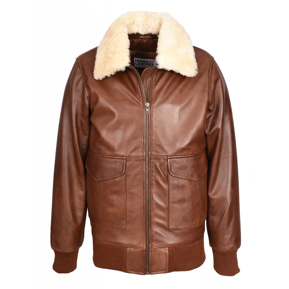 Mens Bomber Leather Jacket | Leather and Suede | House of Leather