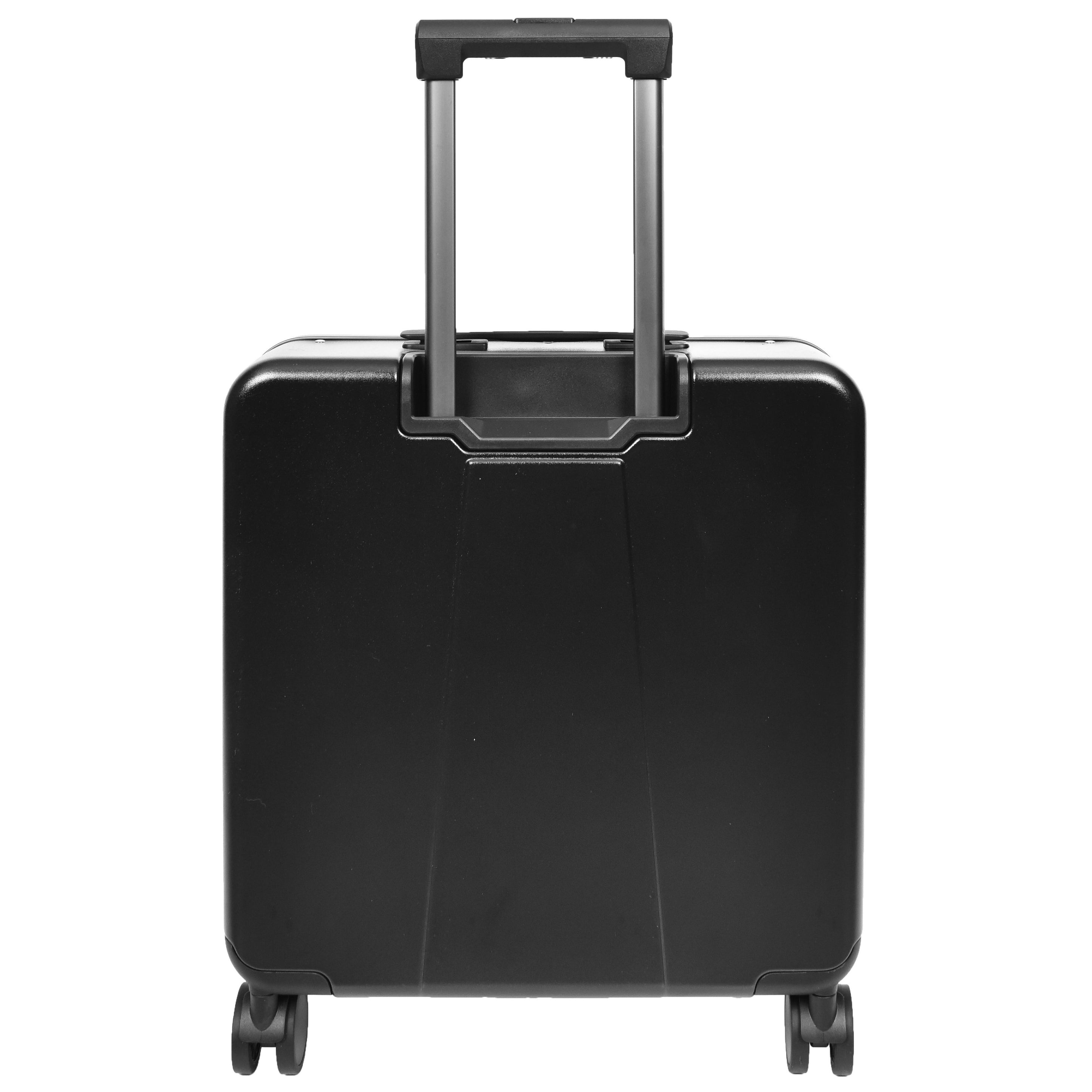 Four Wheel Pilot Case Hard Shell Cabin Bag Black | House of leather ...