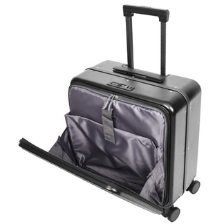 Four Wheel Pilot Case Hard Shell Cabin Bag Black | House of leather ...