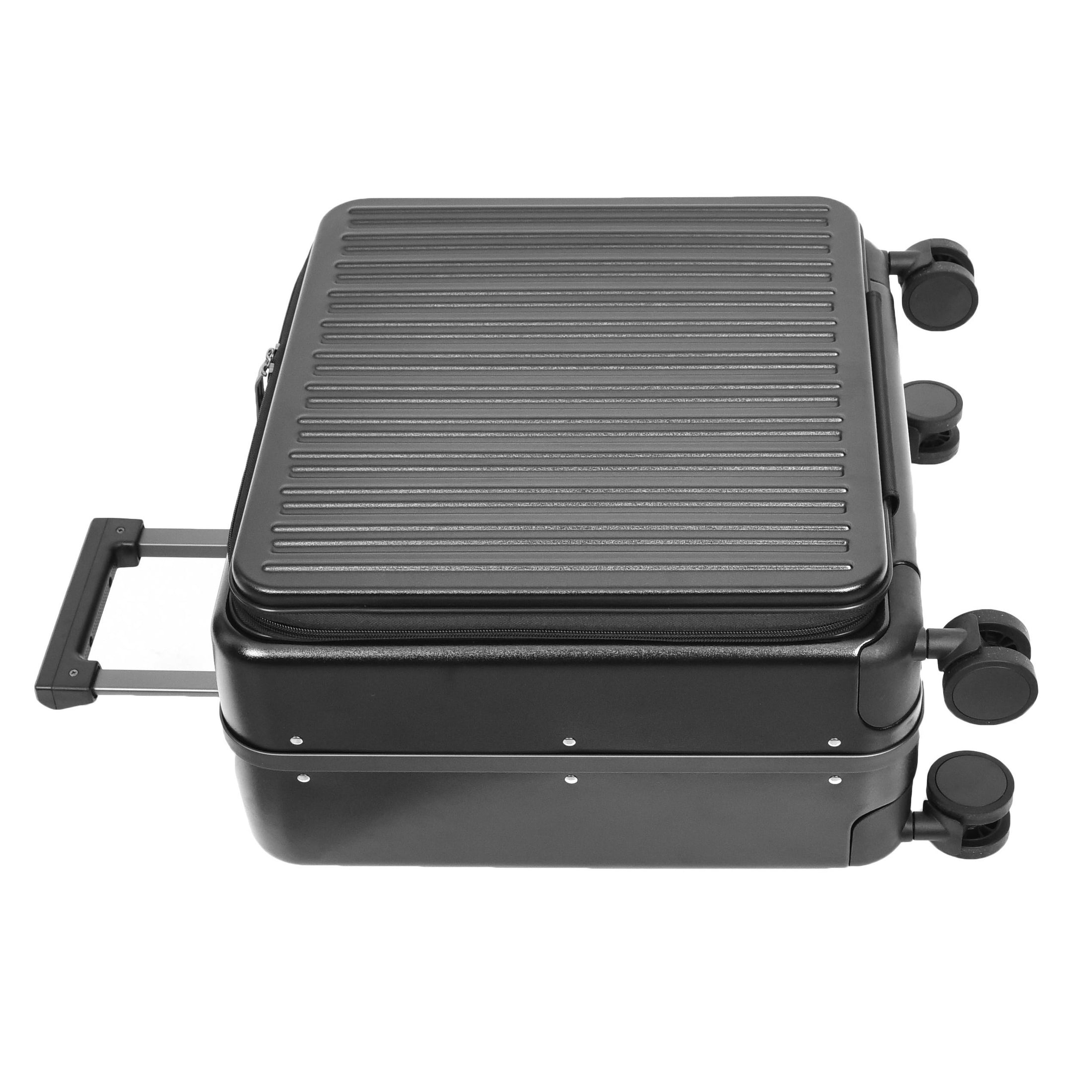 Four Wheel Pilot Case Hard Shell Cabin Bag Black | House of leather ...