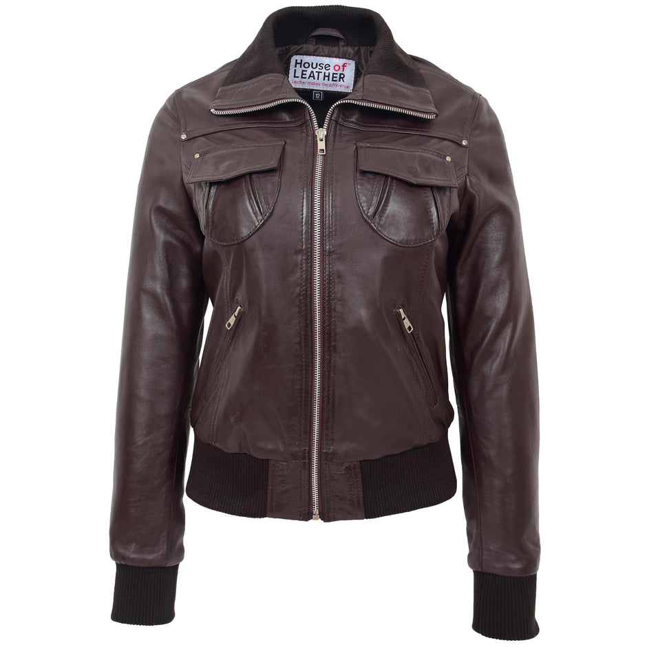 Womens Bomber Leather Jackets | Range of Colours | House of Leather