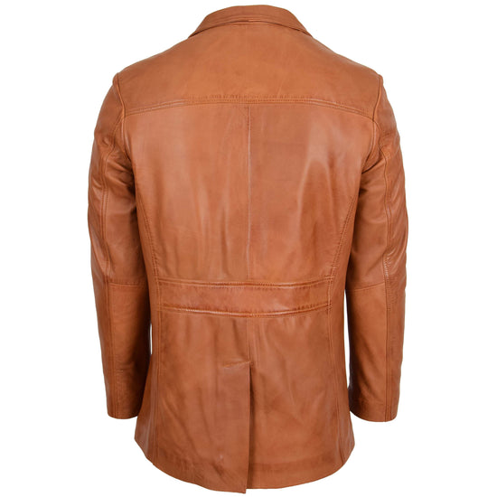 Mens Classic Leather Reefer Jacket Thrill Tan | House of Leather